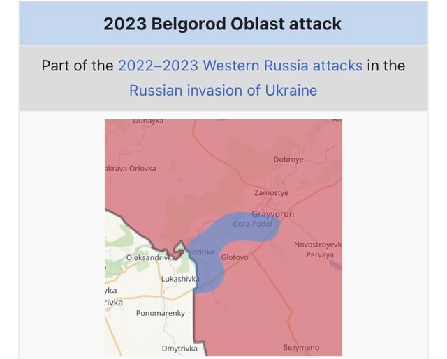 2023 Belgorod Obiast attack Part of the 2022-2023 Western Russia ...