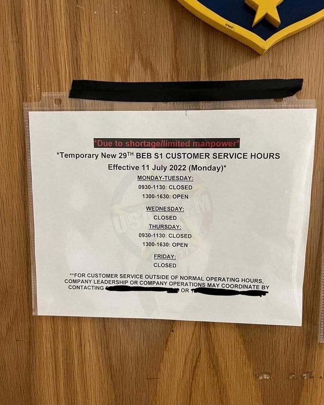 Due to shortagellimited pow *Temporary New 29' BEB CUSTOMER SERVICE ...