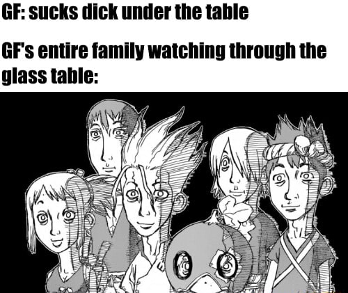 FIrs entire family watching "Illlllllll Ihe glass table: - iFunny Brazil
