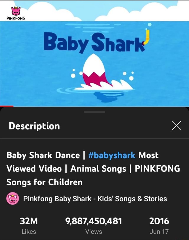 PINKFONG Baby Shark Description Baby Shark Dance I #tbabyshark Most ...