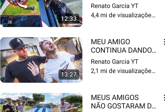 Renato Garcia Yt 4 4 Mi De Visualizaçõe Meu Amigo Continua Dando