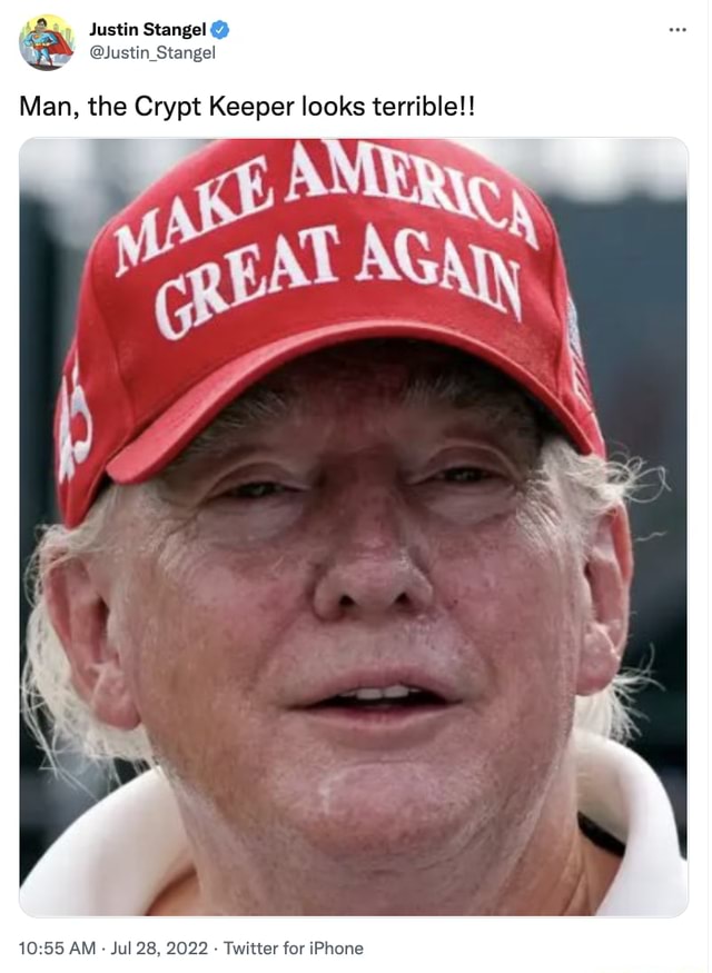 Justin Stangel @Justin Stangel Man, the Crypt Keeper looks terrible ...