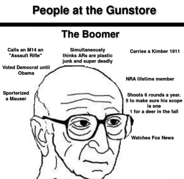People at the Gunstore The Boomer Calls an an Simultaneously Carries a ...