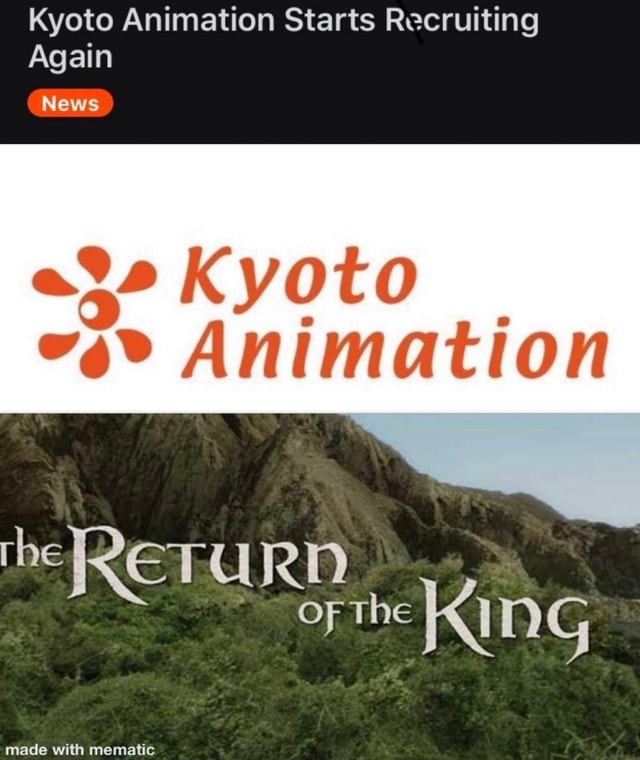 Kyoto Animation Starts Recruiting Again News SIT 4" Animation The Rerur "othe - iFunny Brazil