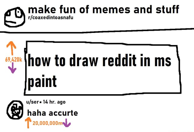 Make fun of memes and stuff how to draw reddit in ms paint 14 hr. ago ...