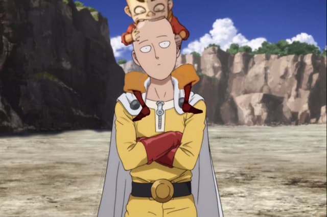 Meelo taking a munch of Saitama's head. I made this one too. Enjoy :) # ...