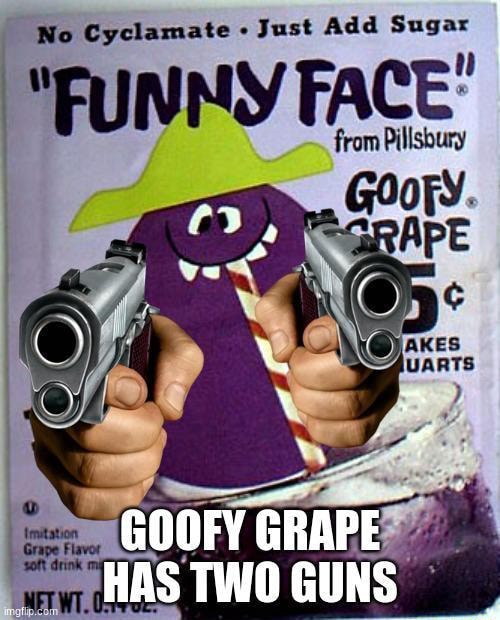 No Cyclamate - Just Add Sugar "FUNNY FACE: from Pillsbury GOOFY GRAPE ...