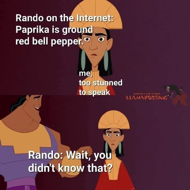 Rando on the Internet: Paprika is ground red bell pepper. me, stunned ...
