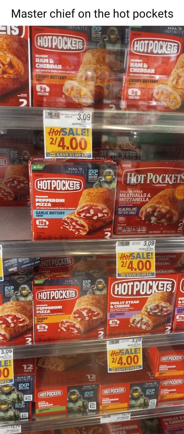 Master chief on the hot pockets HAM& ITALIANSTXLE MEATBALLS ...