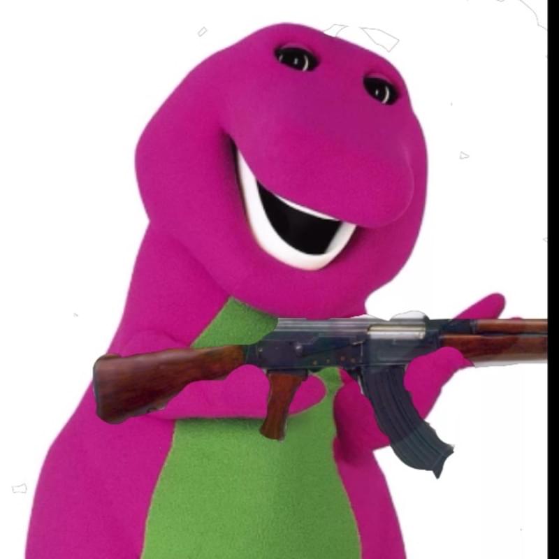 Barney The Dinosaur With A Gun