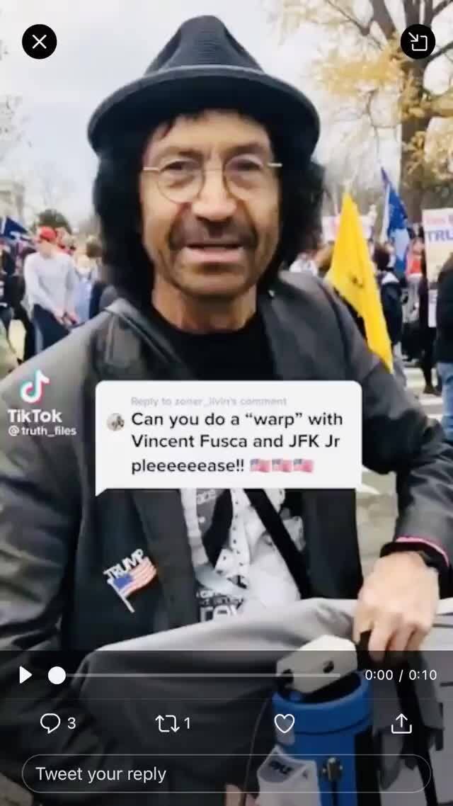 CI Can you do a "warp" with Vincent Fusca and JFK Jr pleeeeeease!! > oe ...