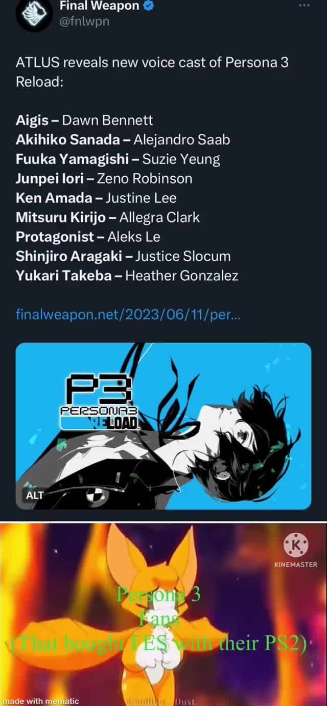 I’ll miss the original voice cast… - Final Weapon @ ATLUS reveals new ...