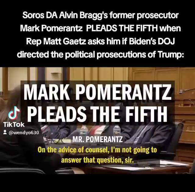 Soros DA Alvin Bragg's former prosecutor Mark Pomerantz PLEADS THE ...