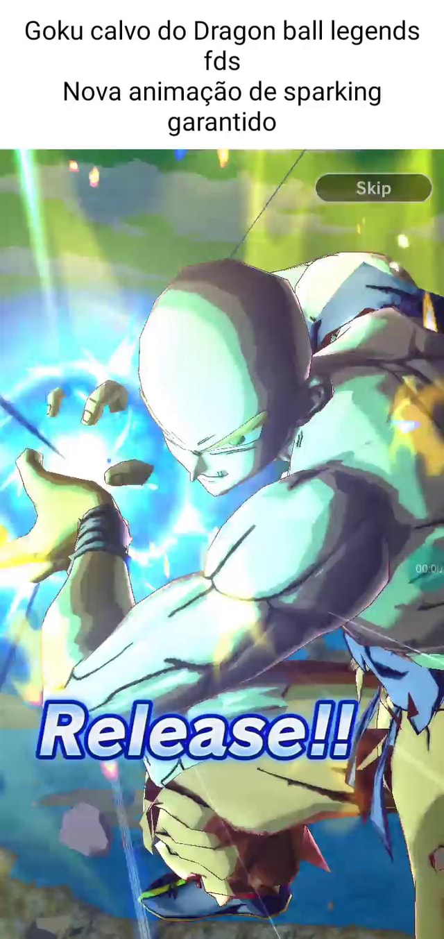 Goku calvo do Dragon ball legends fds Nova animação de sparking ...