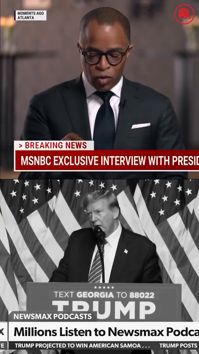 MOMENTS AGO ATLANTA > BREAKING NEWS MSNBC EXCLUSIVE INTERVIEW WITH ...