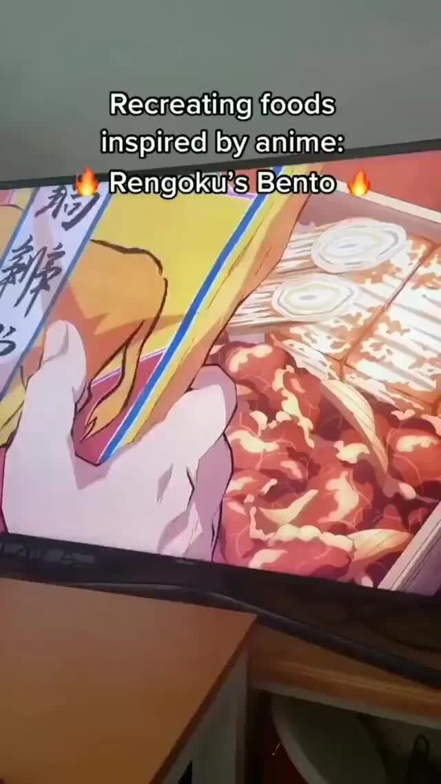 Recreating foods inspired by anime: Rengoku's Bento - iFunny Brazil