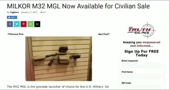 MILKOR MGL Now Available for Civilian Sale Keeping you empowered 'and ...