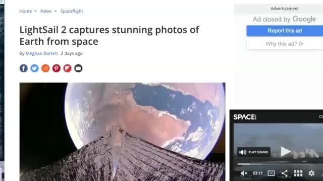 LightSail 2 captures stunning photos of Earth from space 00ee000 ...