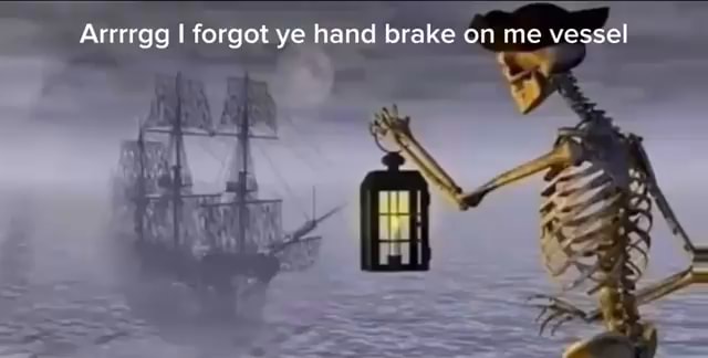 Arrrrgg I forgot ye hand brake on me vessel - iFunny Brazil