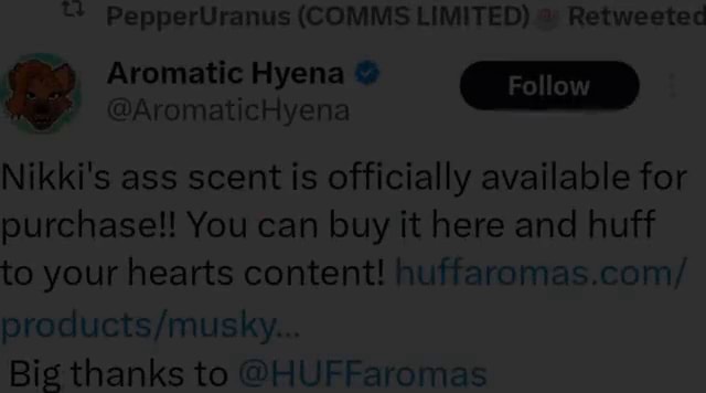 PepperUranus (COMMS LIMITED) Retweeted Aromatic Hyena @AromaticHyena ...