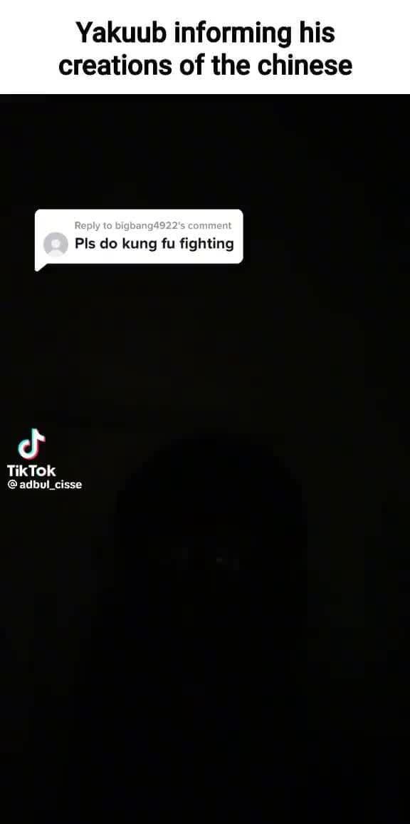 Yakuub informing his creations of the chinese ) Pis do kung fu fighting ...