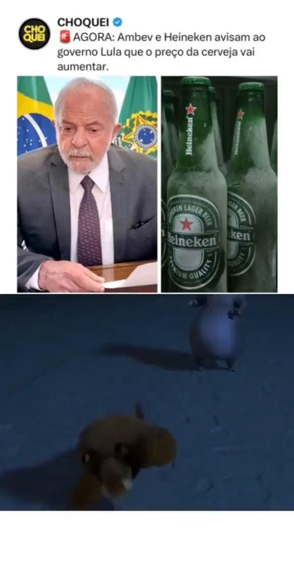 CHOQUEI AGORA: Ambev e Heineken avisam ao governo Lula que o preço da ...