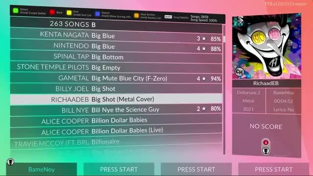 KENTA NAGATA Big Blue NINTENDO Big Blue SPINAL TAP Big Bottom STONE ...