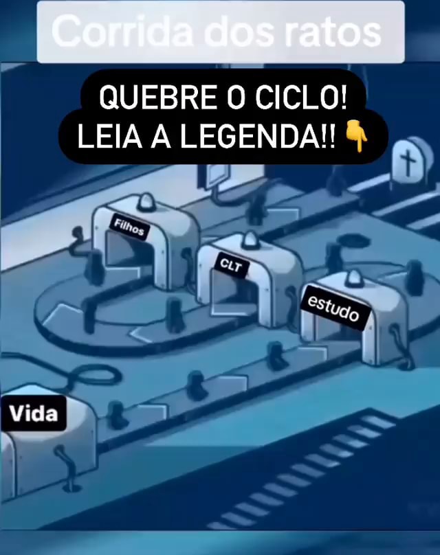 Corrida dos ratos QUEBRE O CICLO! LEIA LEGENDA! Vida - iFunny Brazil