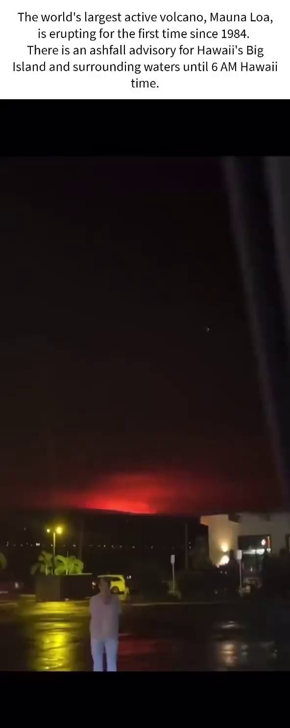 The world's largest active volcano, Mauna Loa, is erupting for the ...