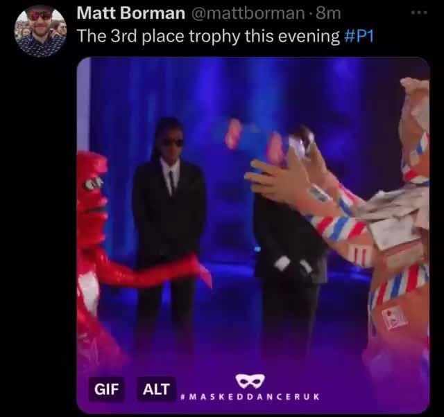 Matt Borman @mattborman-8m The place trophy this evening GIF ALT I # ...