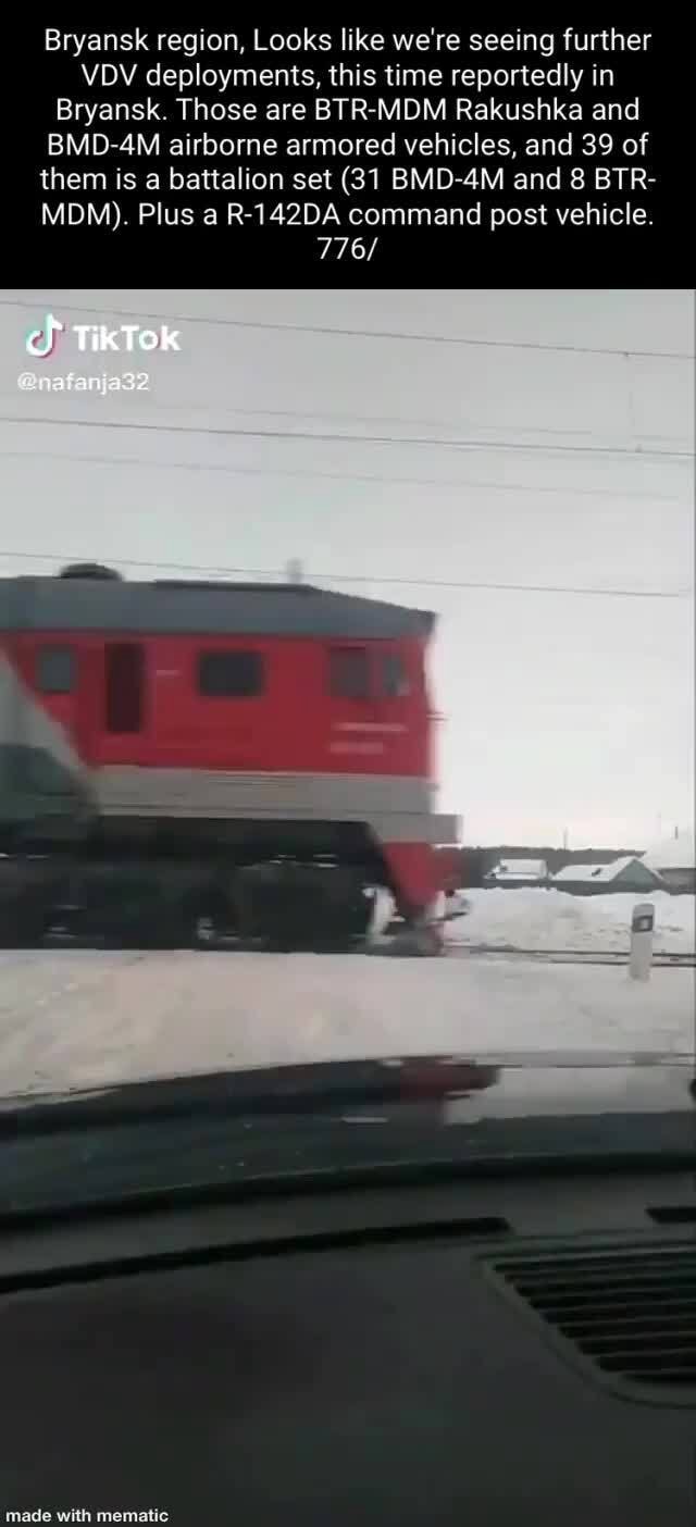 Bryansk region, Looks like we're seeing further VDV deployments, this ...