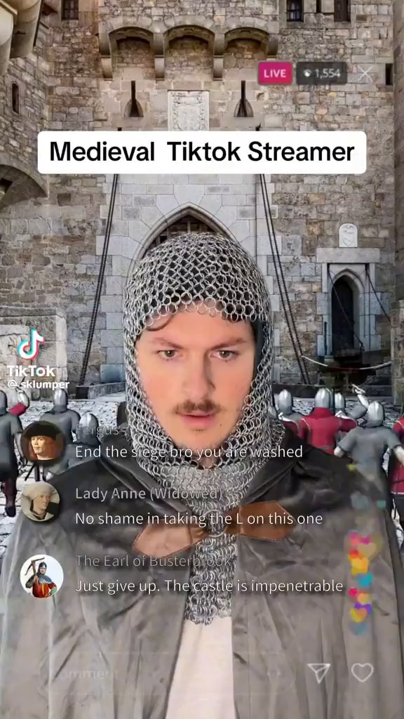 Medieval Tiktok Streamer TikTok sklumper Lady Anne Ea shame in Lon ne ...