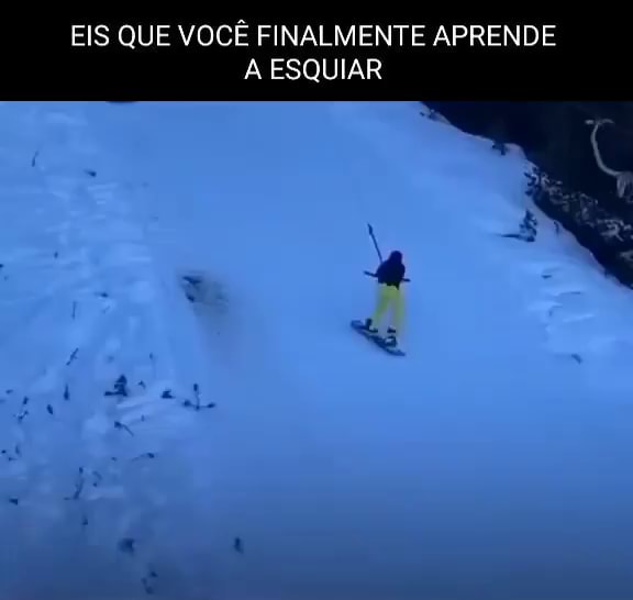 EIS QUE VOCÊ FINALMENTE APRENDE ESQUIAR - iFunny Brazil
