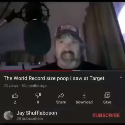 The World Record size poop I saw at Target 70 views 10 months ago save ...