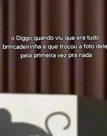 O Diggo quando viu que era tudo brincadeirinha e que trocou a foto dele ...