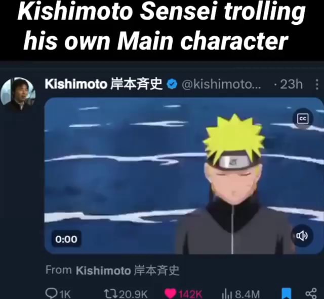 Kishimoto Sensei trolling his own Main character Kishimoto @kishimoto ...