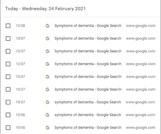 What was i looking up? - Today - Wednesday, 24 February 2021 'Symptoms ...