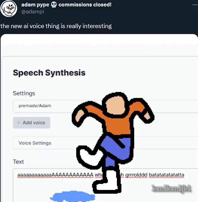 Adam pype @ commissions closed! pi the new ai voice thing is really ...